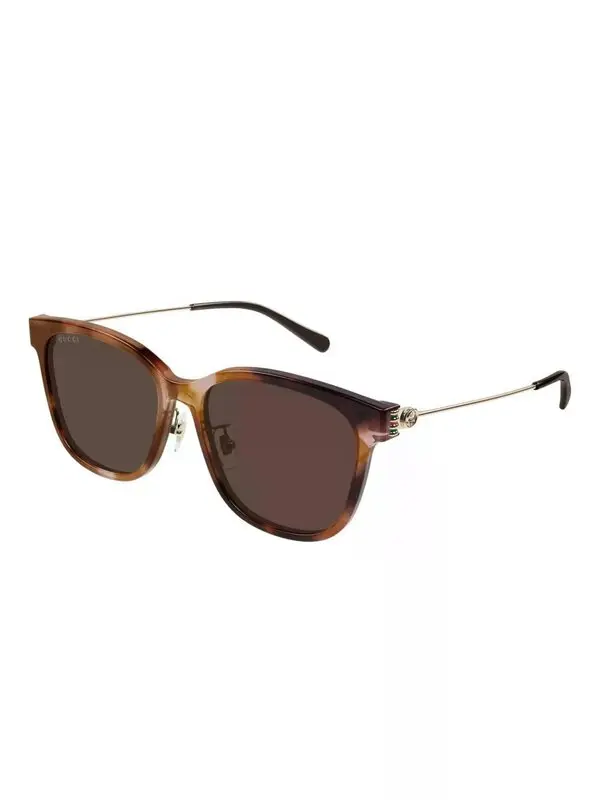 Gucci Tortoiseshell-pattern Square-frame Sunglasses