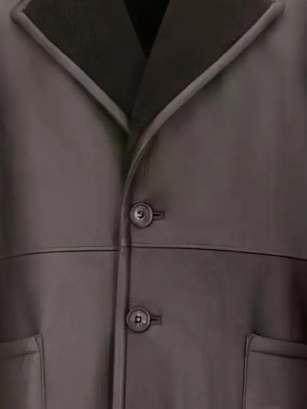 Isaia Shearling-collar Single-breasted Coat
