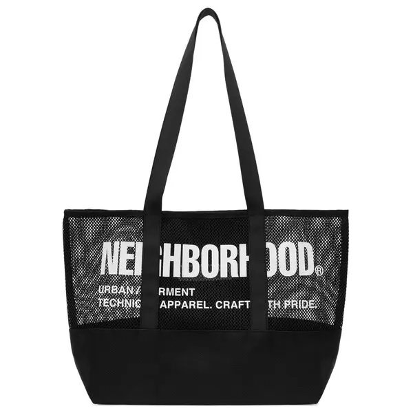 NEIGHBORHOOD Mesh Tote Bag - Black