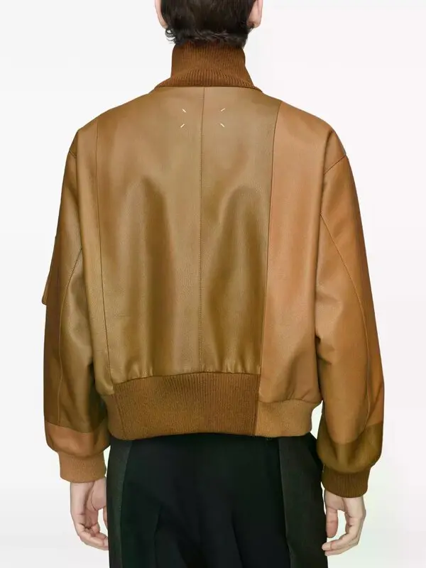 MAISON MARGIELA Spliced Leather Bomber Jacket