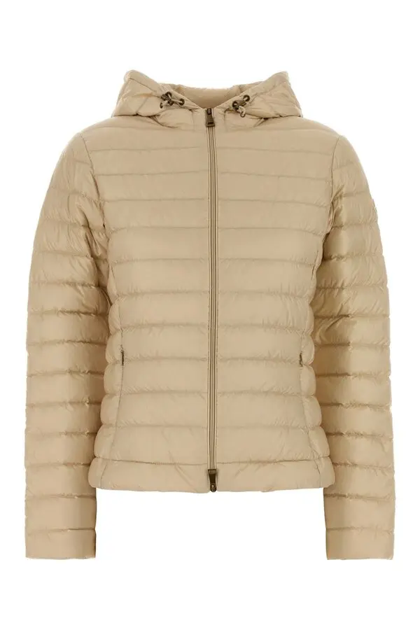 Moncler Sand Nylon Igelhood Down Jacket - Brown