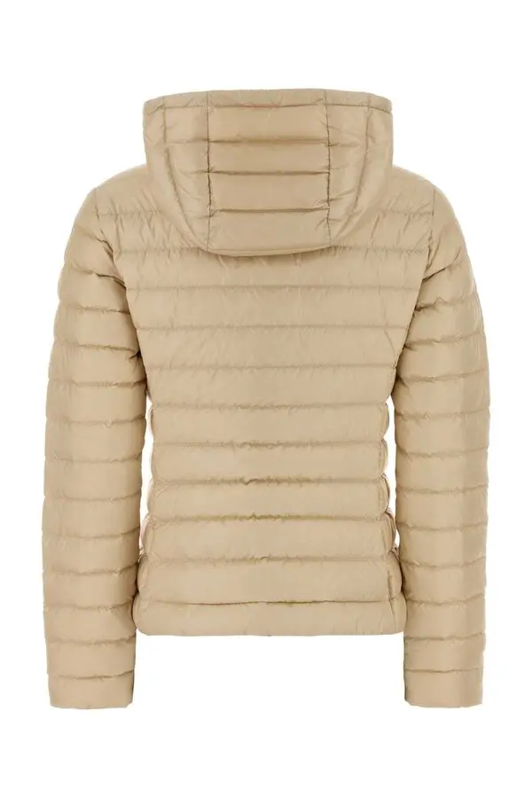 Moncler Sand Nylon Igelhood Down Jacket - Brown