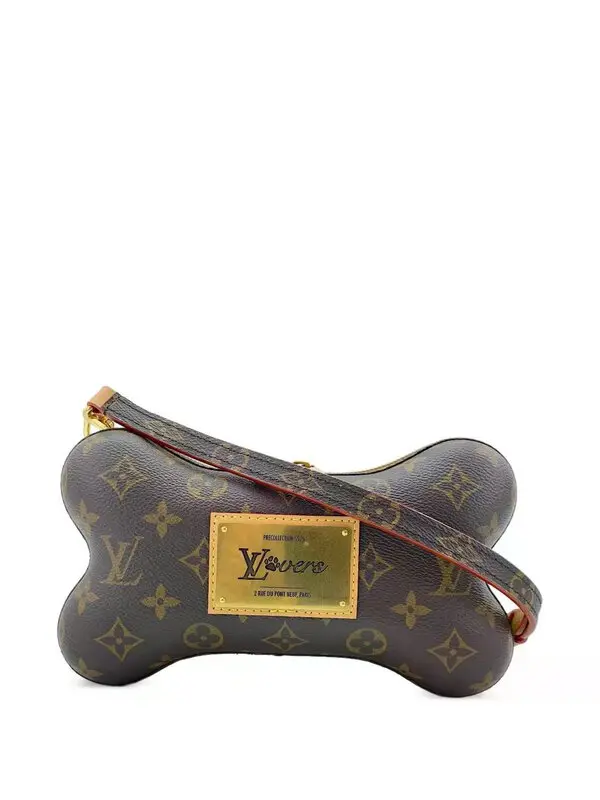 LOUIS VUITTON Monogram Bone Shoulder Bag - Brown