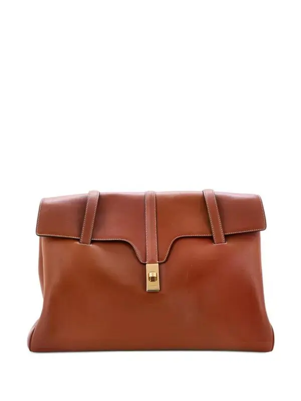 Celine Soft 16 Bag Smooth Calfskin Shoulder Bag - Brown