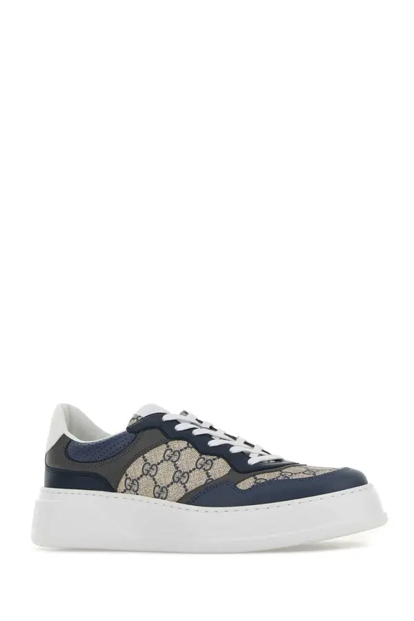 Gucci Gg Canvas And Leather Sneakers