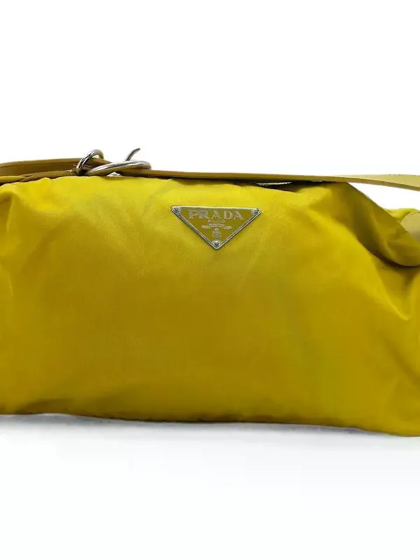 Prada 2000s Tessuto Triangle Logo Shoulder Bag