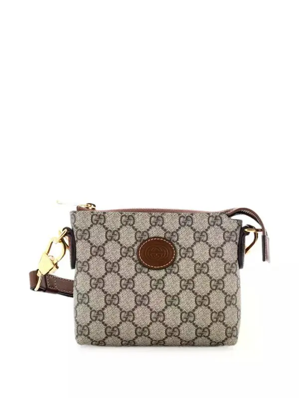 Gucci Interlocking G Patch Wristlet Messenger Bag