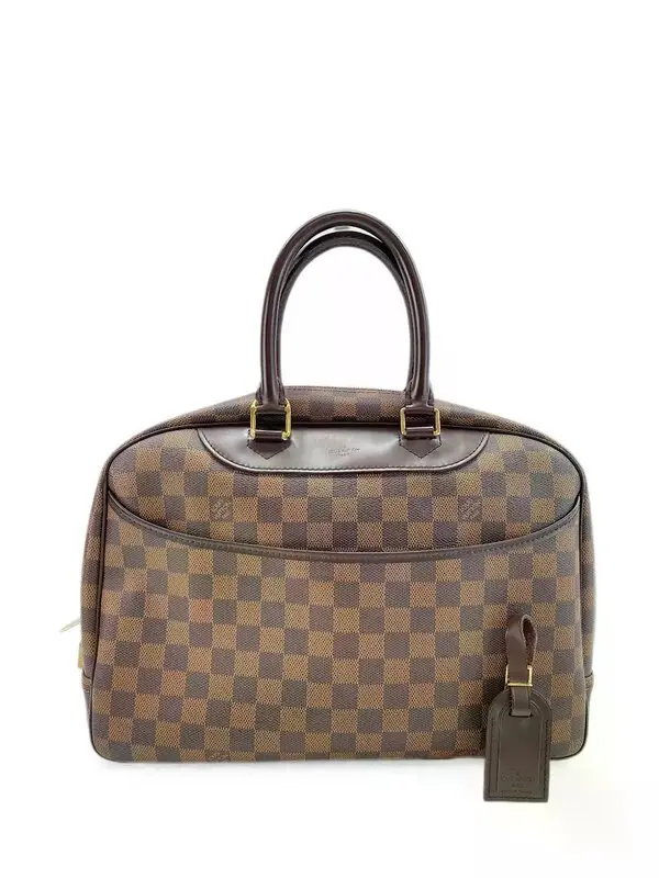 LOUIS VUITTON 2007 Damier Ebène Deauville Tote Bag - Brown