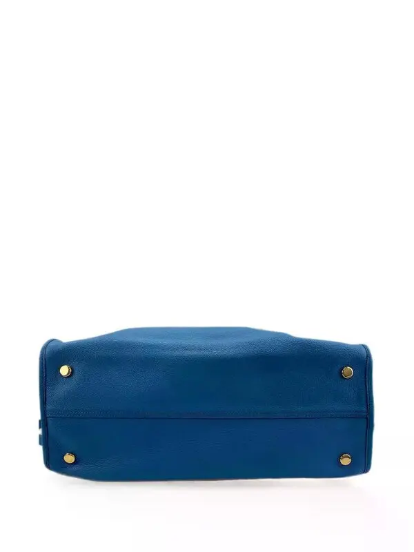 Gucci 2000s Leather Tote Bag - Blue