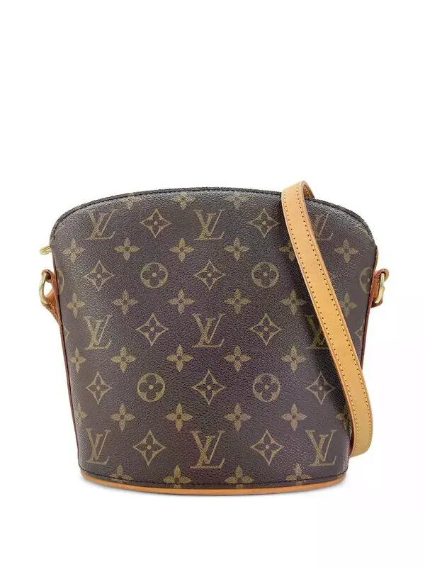LOUIS VUITTON Monogram Drouot Shoulder Bag - Brown