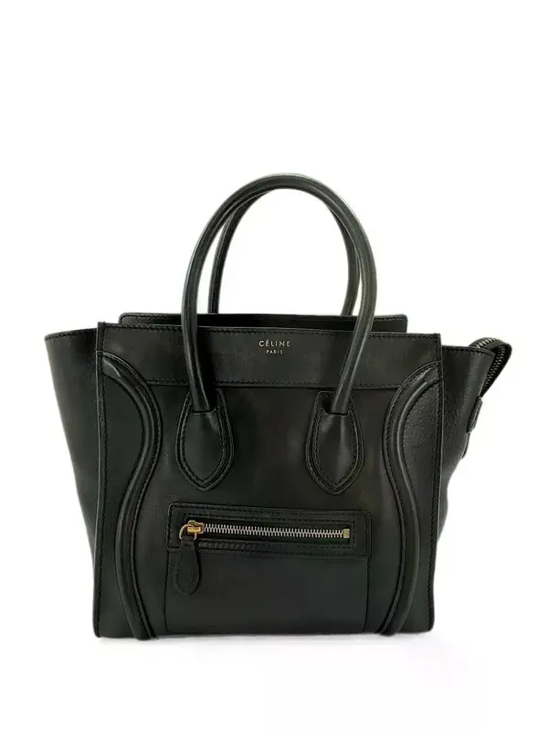 Celine 2010s Luggage Micro Shopper Tote Bag