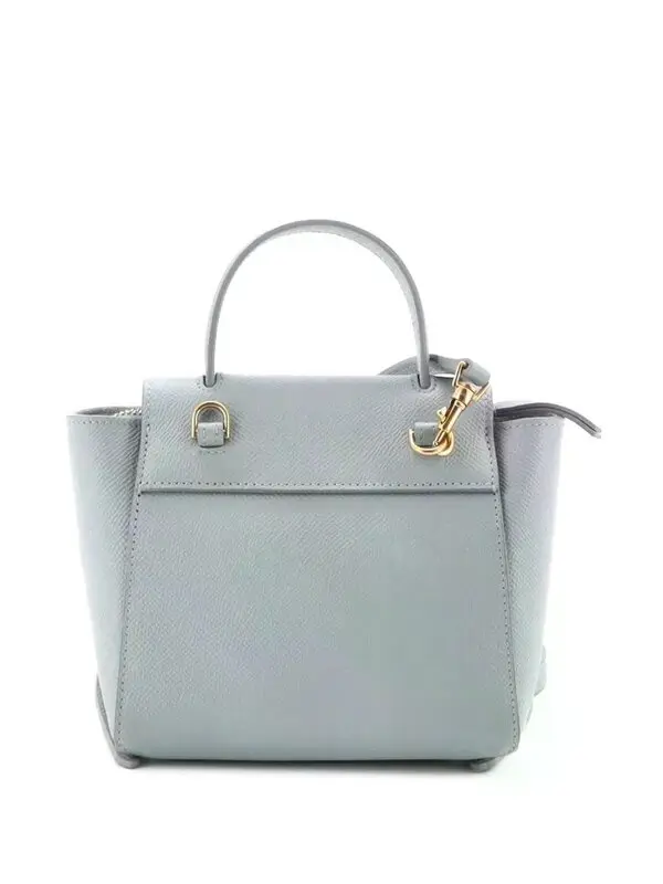 Celine Belt Bag Pico Shoulder Bag In Textured Leather - Blue