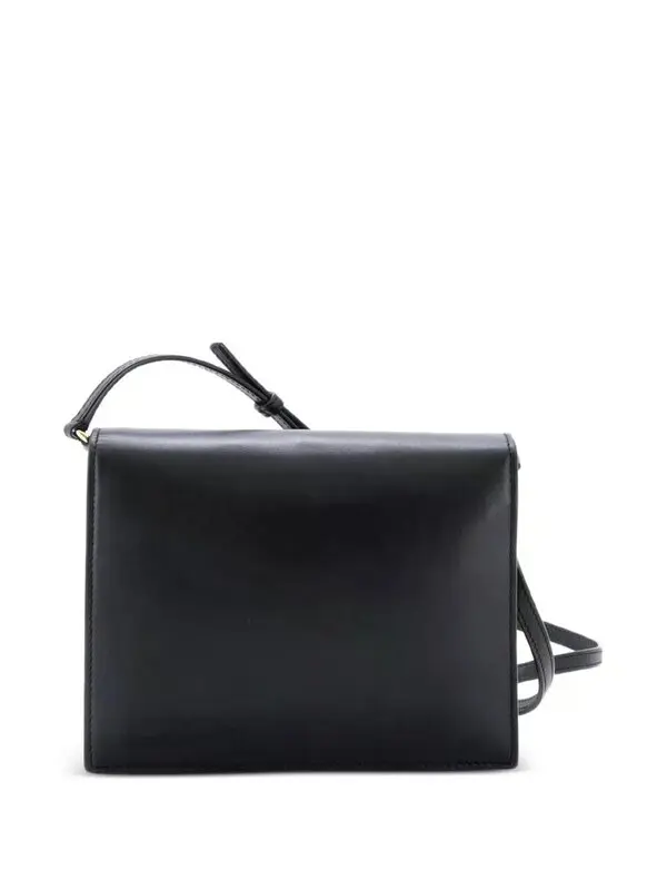 Dolce & Gabbana Dg Logo Flap Leather Shoulder Bag - Black