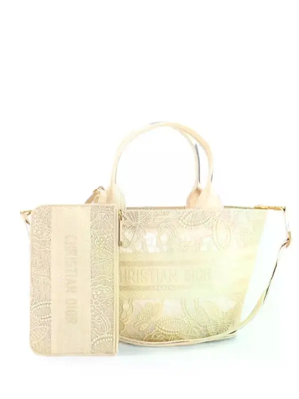 Dior Hat Basket Bag Embroidery With Macrame Effect Tote Bag