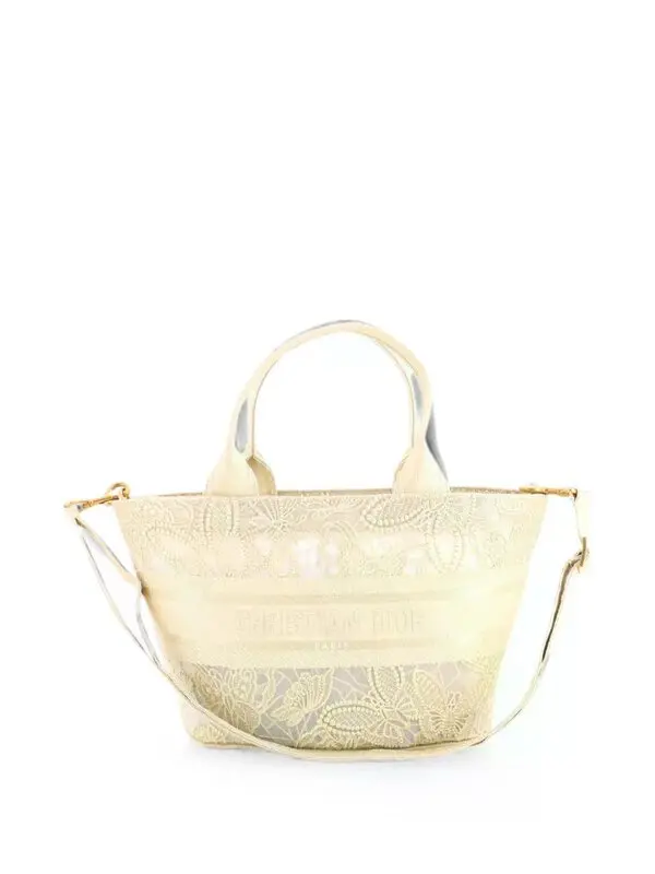 Dior Hat Basket Bag Embroidery With Macrame Effect Tote Bag