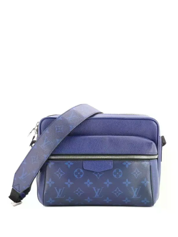 LOUIS VUITTON Monogram Taigarama Outdoor Messenger Bag - Blue