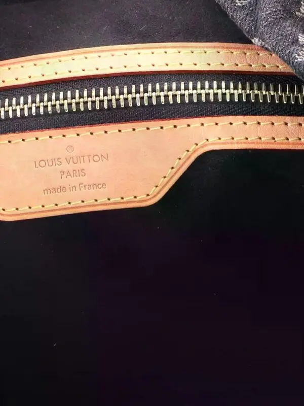 LOUIS VUITTON Denim Pm Hobo Bag - Black