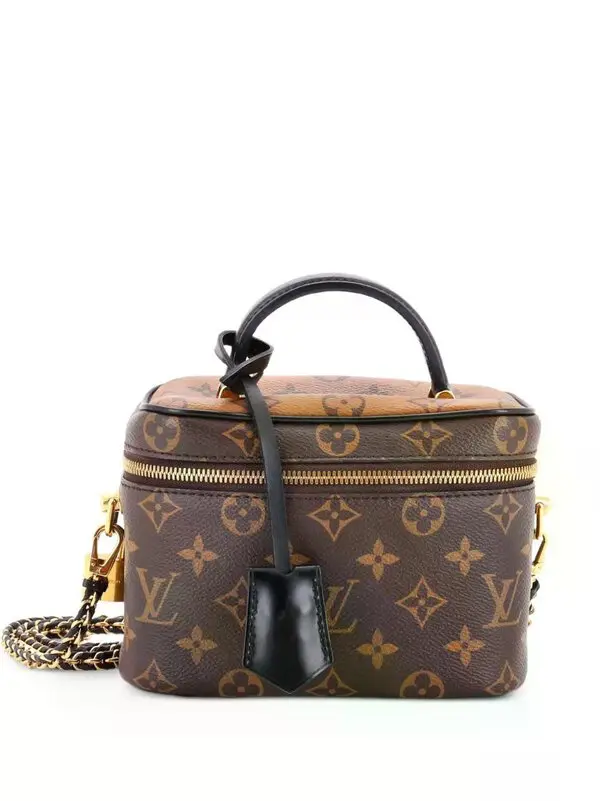 LOUIS VUITTON Reverse Monogram Canvas Pm Satchel - Brown