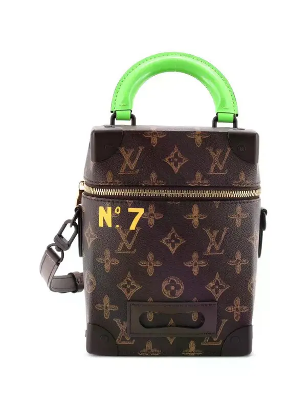 LOUIS VUITTON Vertical Box Trunk Bag No. 7 Trunk L'oeil Vintage Monogram Canvas Crossbody Bag