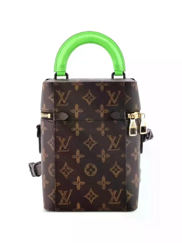 LOUIS VUITTON Vertical Box Trunk Bag No. 7 Trunk L'oeil Vintage Monogram Canvas Crossbody Bag