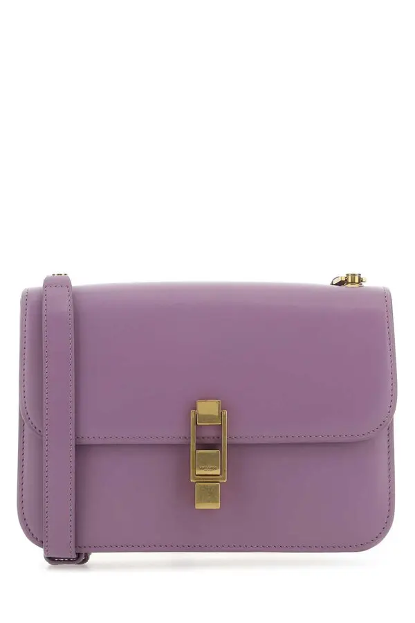 Saint Laurent Leather Shoulder Bag - Purple