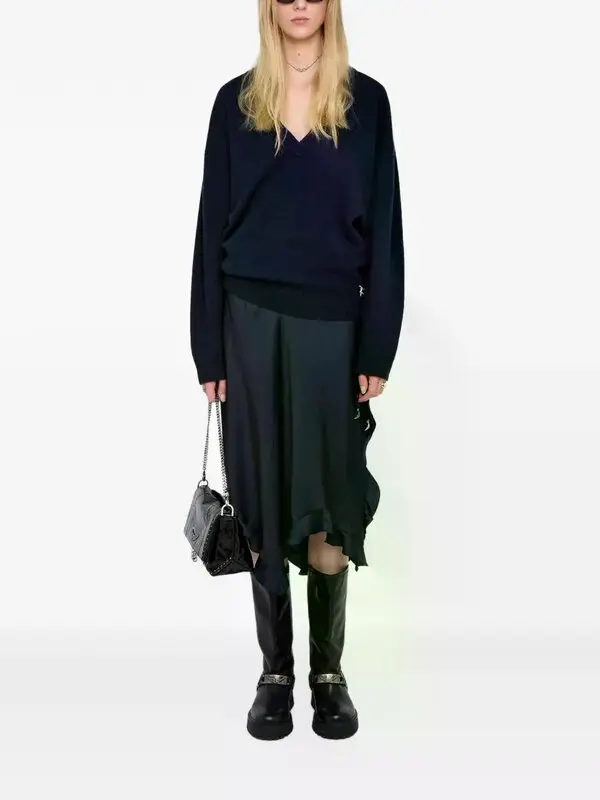 Zadig&Voltaire Asymmetric Ruffled Midi Skirt - Blue