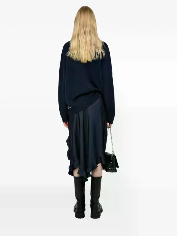 Zadig&Voltaire Asymmetric Ruffled Midi Skirt - Blue