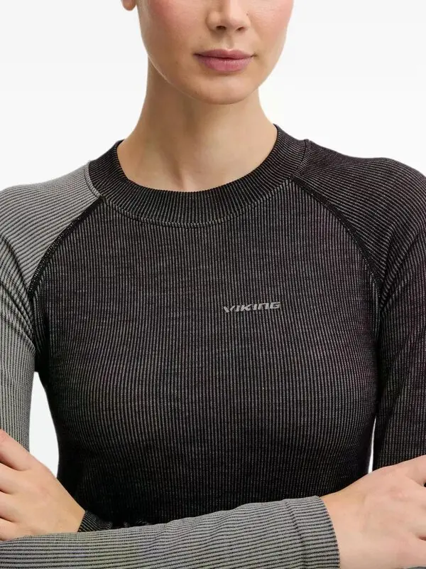 VIKING Ribbed-knit Raglan-sleeve Base Layer Top