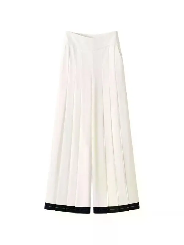 EDWARD ACHOUR PARIS Pleated Palazzo Pants