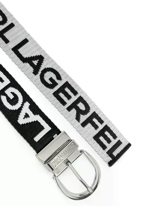 Karl Lagerfeld Reversible Logo-jacquard Belt