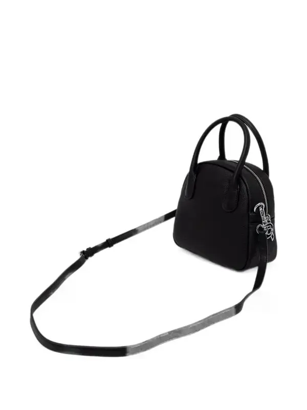 Karl Lagerfeld Logo-charm Grained Tote Bag - Black