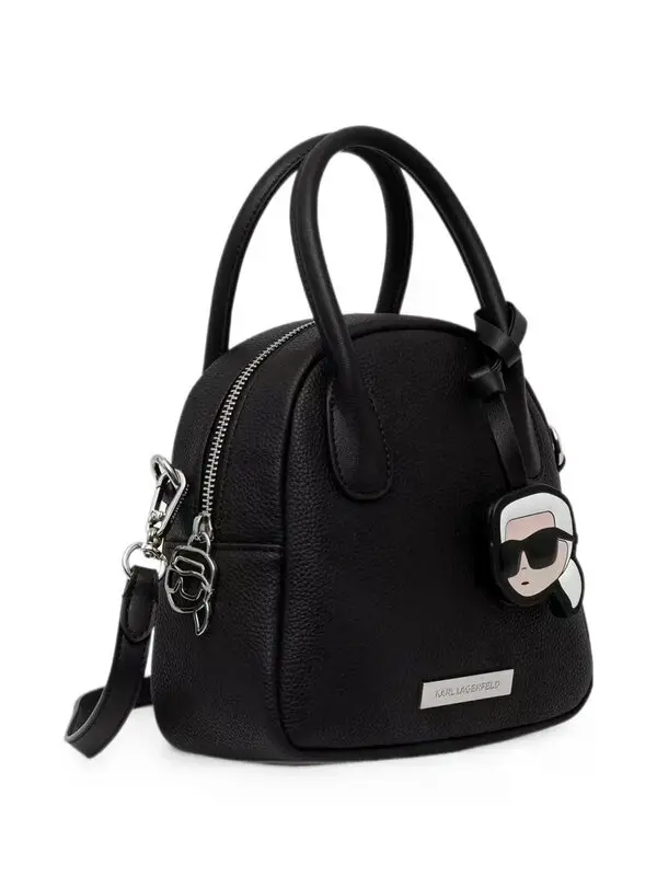 Karl Lagerfeld Logo-charm Grained Tote Bag