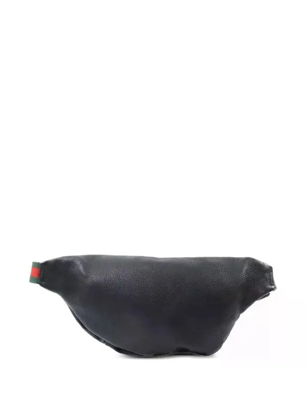 Gucci Gg Web Detail Belt Bag - Black