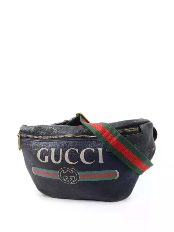 Gucci Gg Web Detail Belt Bag - Black