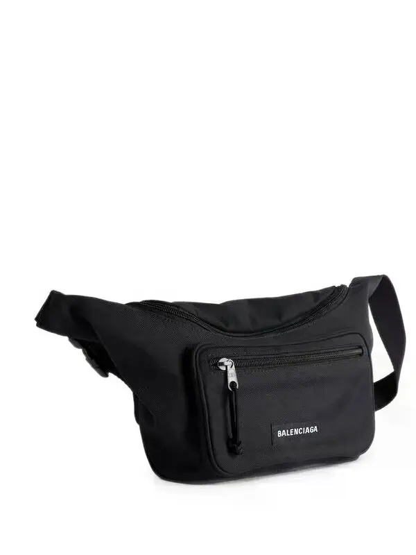 Balenciaga Logo Patch Belt Bag - Black