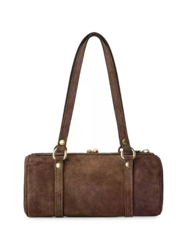 COACH Barrel-shaped Shoulder Bag With Clasp Fastening - Brown