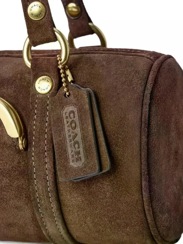 COACH Barrel-shaped Shoulder Bag With Clasp Fastening - Brown