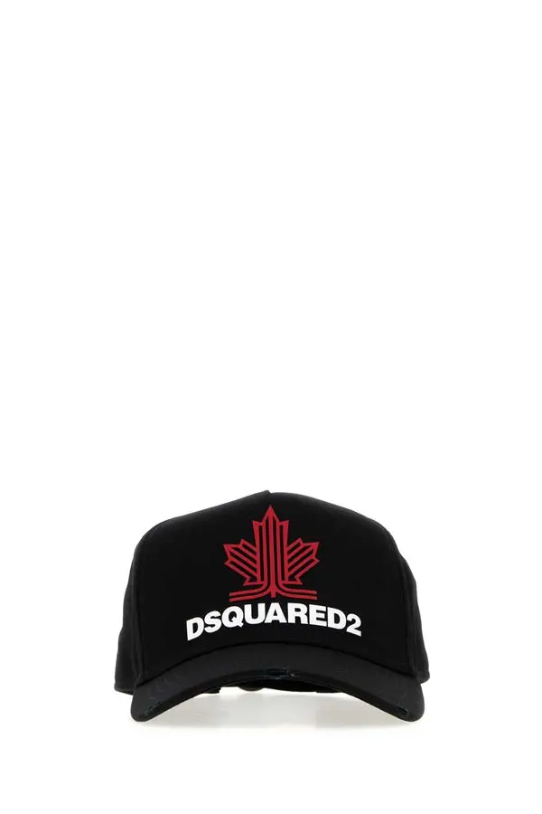 Dsquared2 Gabardine Baseball Cap With Logo - Black