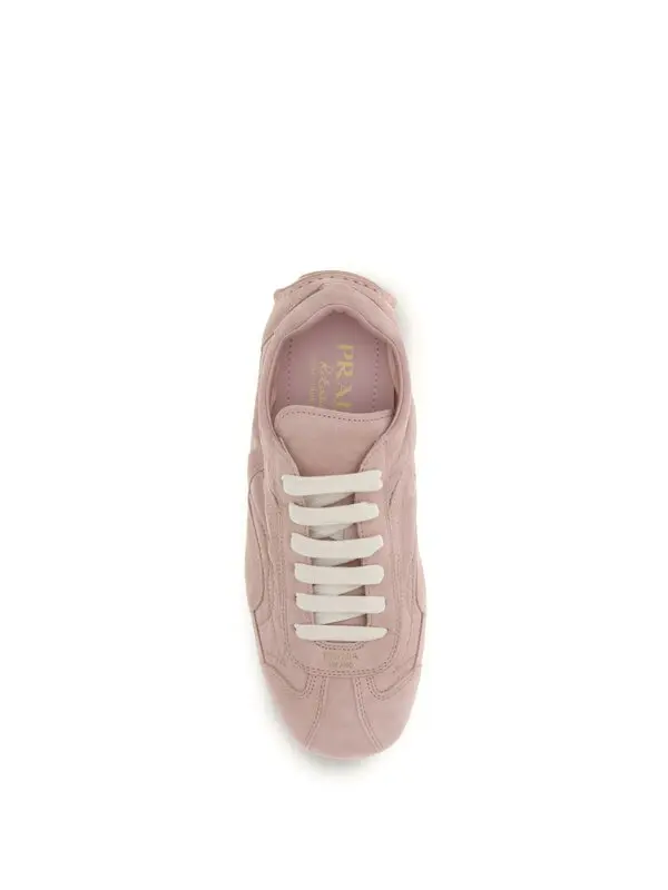 Prada Montecarlo Re-edition 2005 Suede And Re-nylon Sneakers - Pink