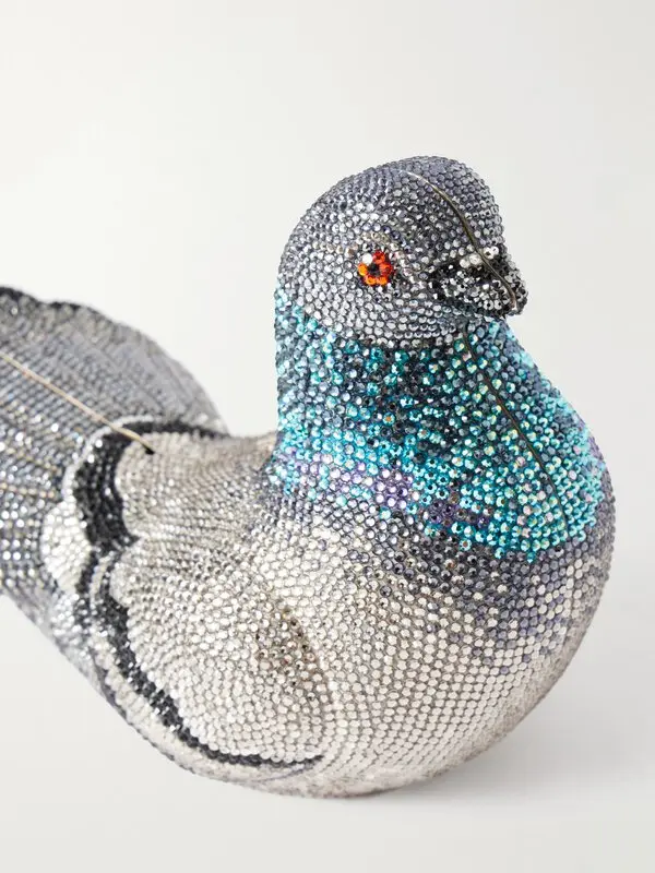 Judith Leiber Pigeon Crystal Embellished Clutch