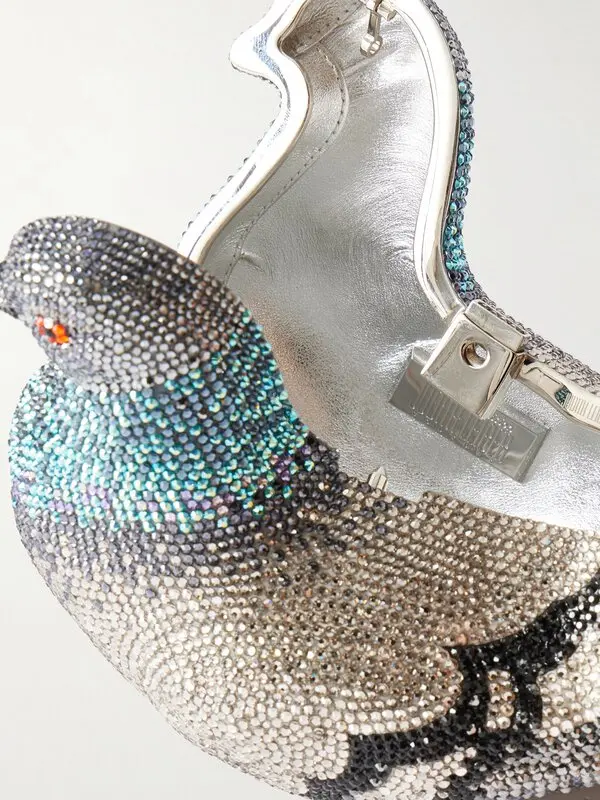 Judith Leiber Pigeon Crystal Embellished Clutch