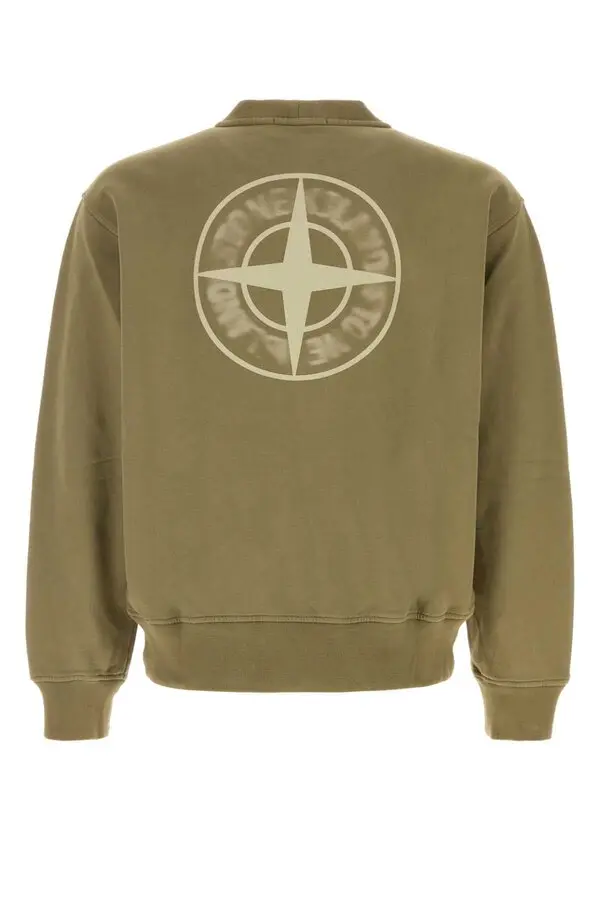 Stone Island Army Cotton Sweatshirt
