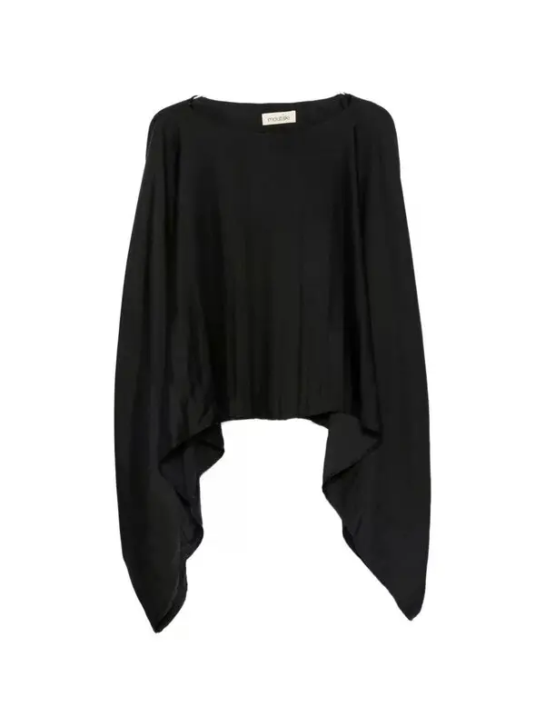MOUTAKI Asymmetric Cape-style Blouse
