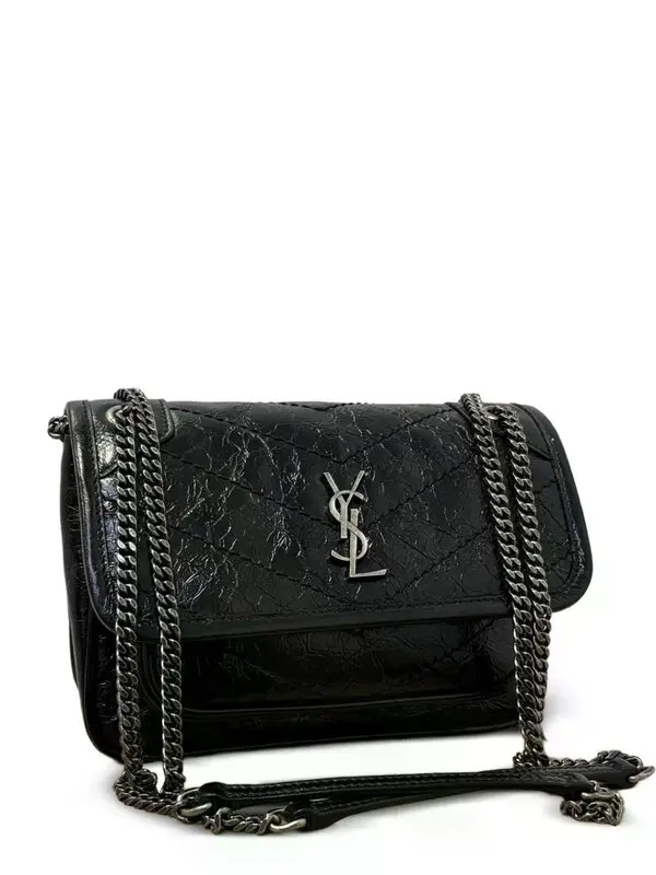 Saint Laurent Niki Mini Bag In Leather - Black