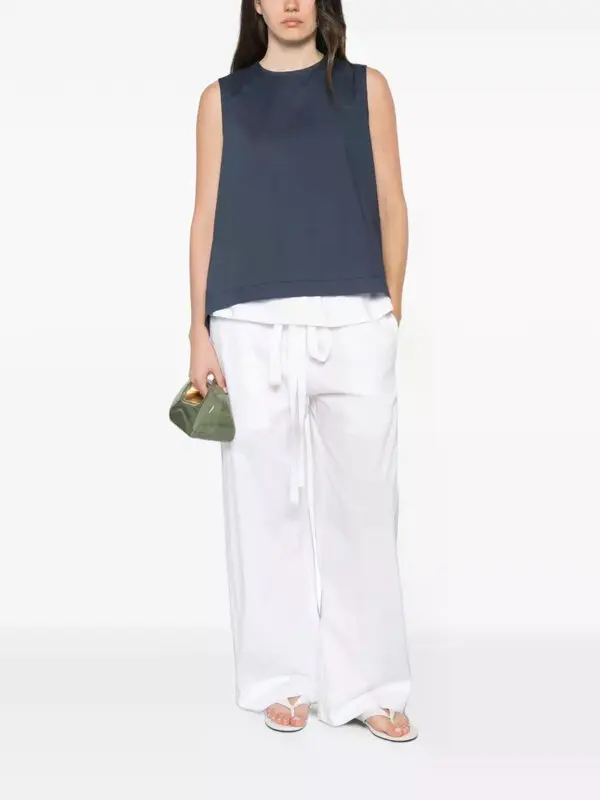 MOUTAKI Sleeveless Tie-fastening Blouse