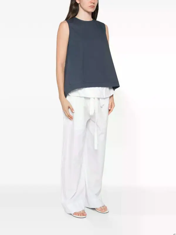 MOUTAKI Sleeveless Tie-fastening Blouse