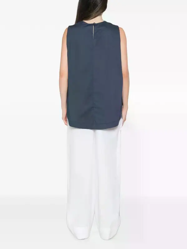 MOUTAKI Sleeveless Tie-fastening Blouse