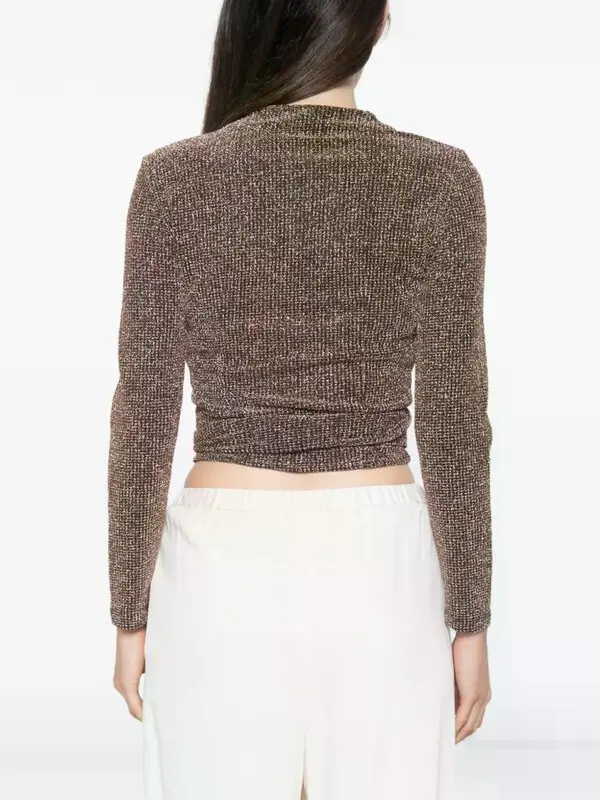 SIYU Check-pattern Wrap-fastening Top