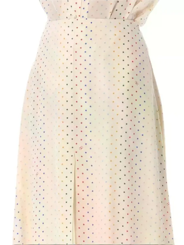 Valentino Garavani Midi Star-print Vlogo Skirt
