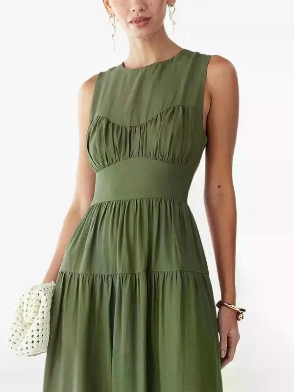 ST MRLO Tiered Sleeveless Maxi Dress